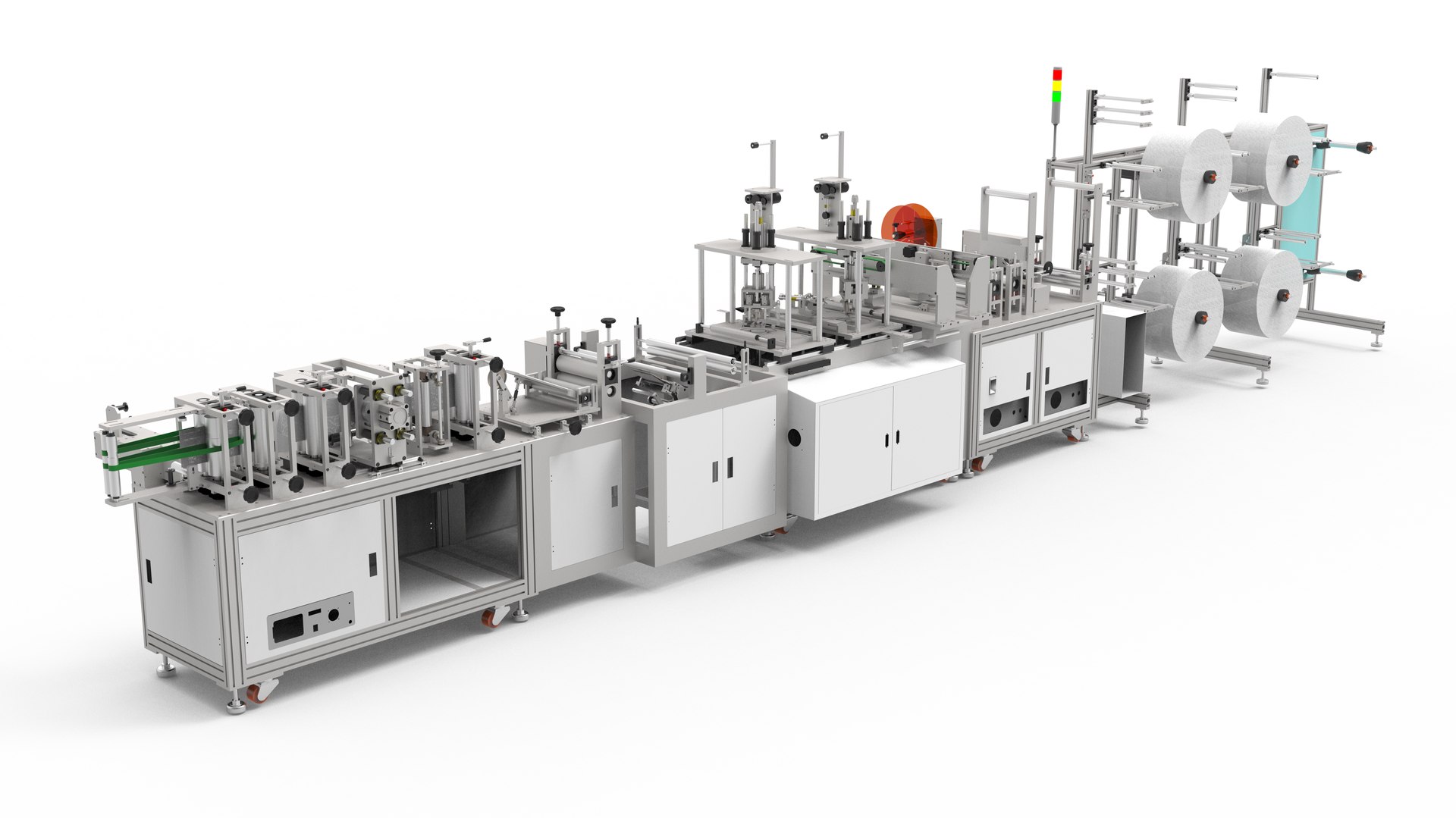 Fully Automatic NK95 Mask Machine Assembly Line Model - TurboSquid 1853734