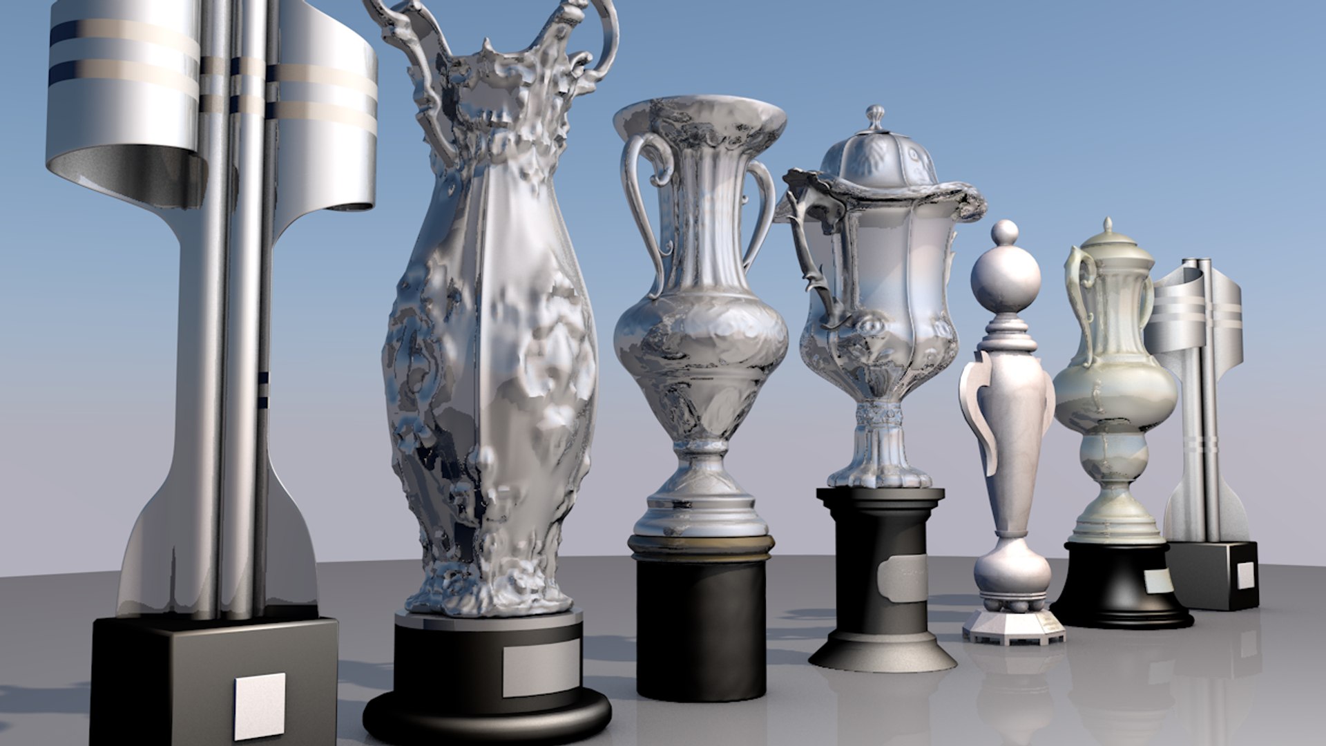 Trophy set 3D model - TurboSquid 1317934