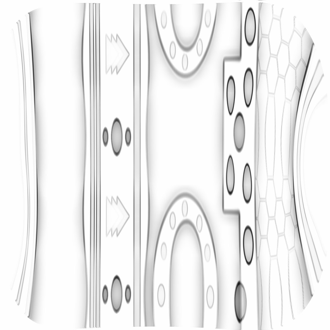 3d Model Of Futuristic Cables Connectors Wiring