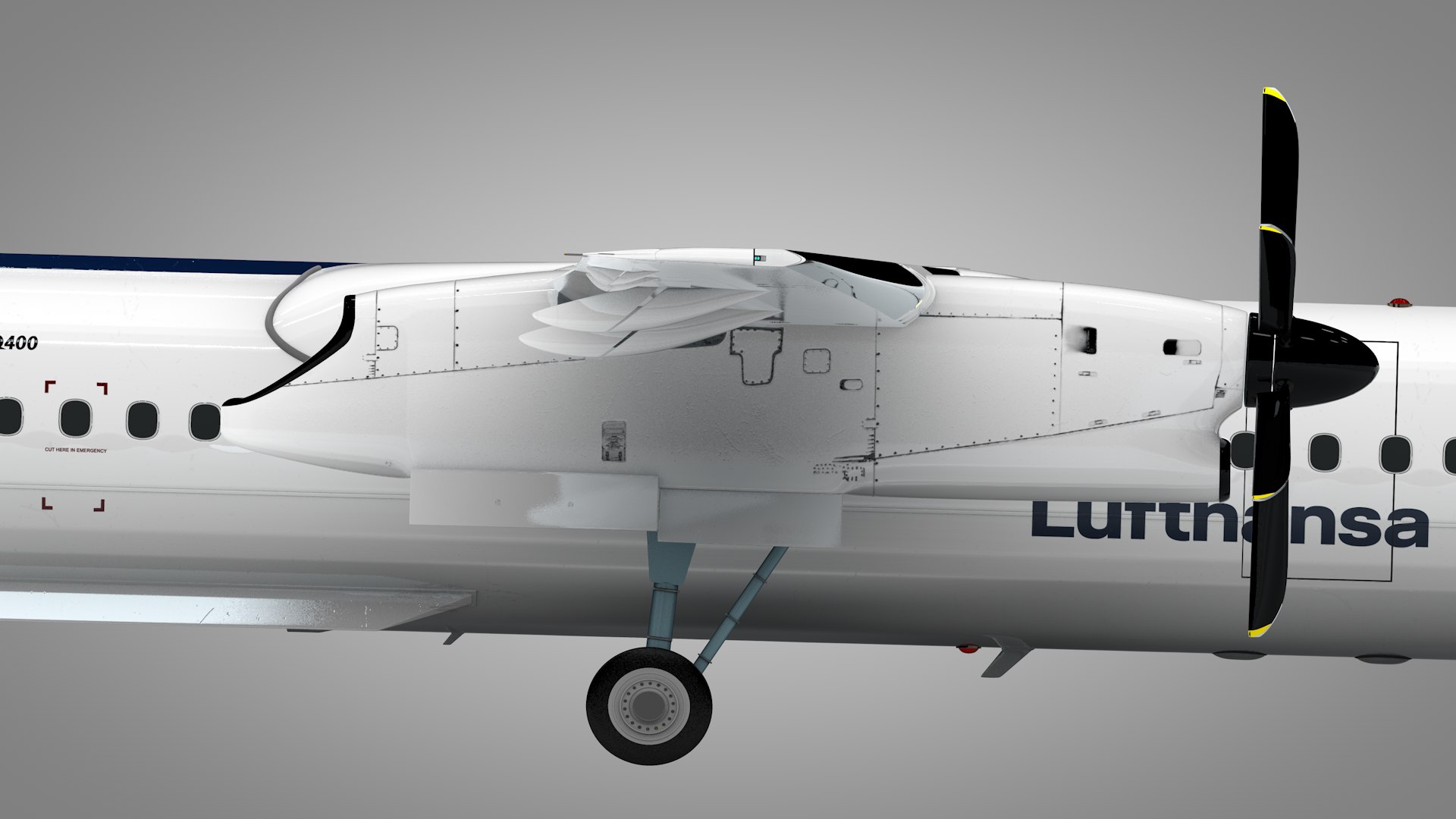 3D LUFTHANSA REGIONAL Bombardier DHC-8 Q400 Dash 8 L1499 - TurboSquid ...