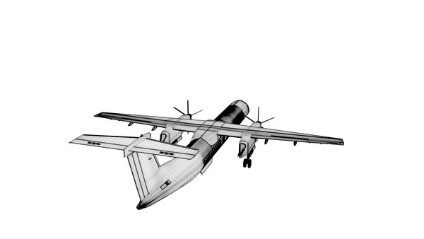 3D LUFTHANSA REGIONAL Bombardier DHC-8 Q400 Dash 8 L1499 - TurboSquid ...