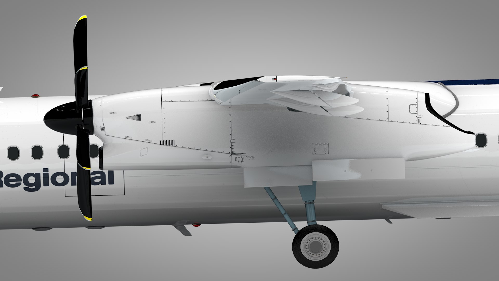 3D LUFTHANSA REGIONAL Bombardier DHC-8 Q400 Dash 8 L1499 - TurboSquid ...