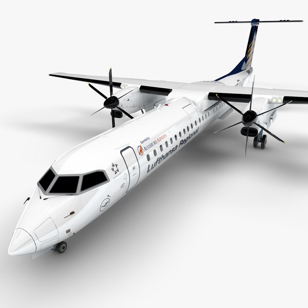 3D LUFTHANSA REGIONAL Bombardier DHC-8 Q400 Dash 8 L1499 - TurboSquid ...