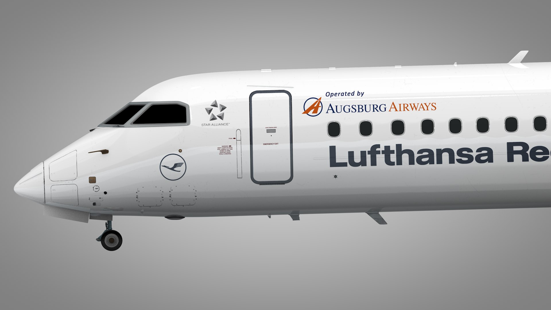 3D LUFTHANSA REGIONAL Bombardier DHC-8 Q400 Dash 8 L1499 - TurboSquid ...