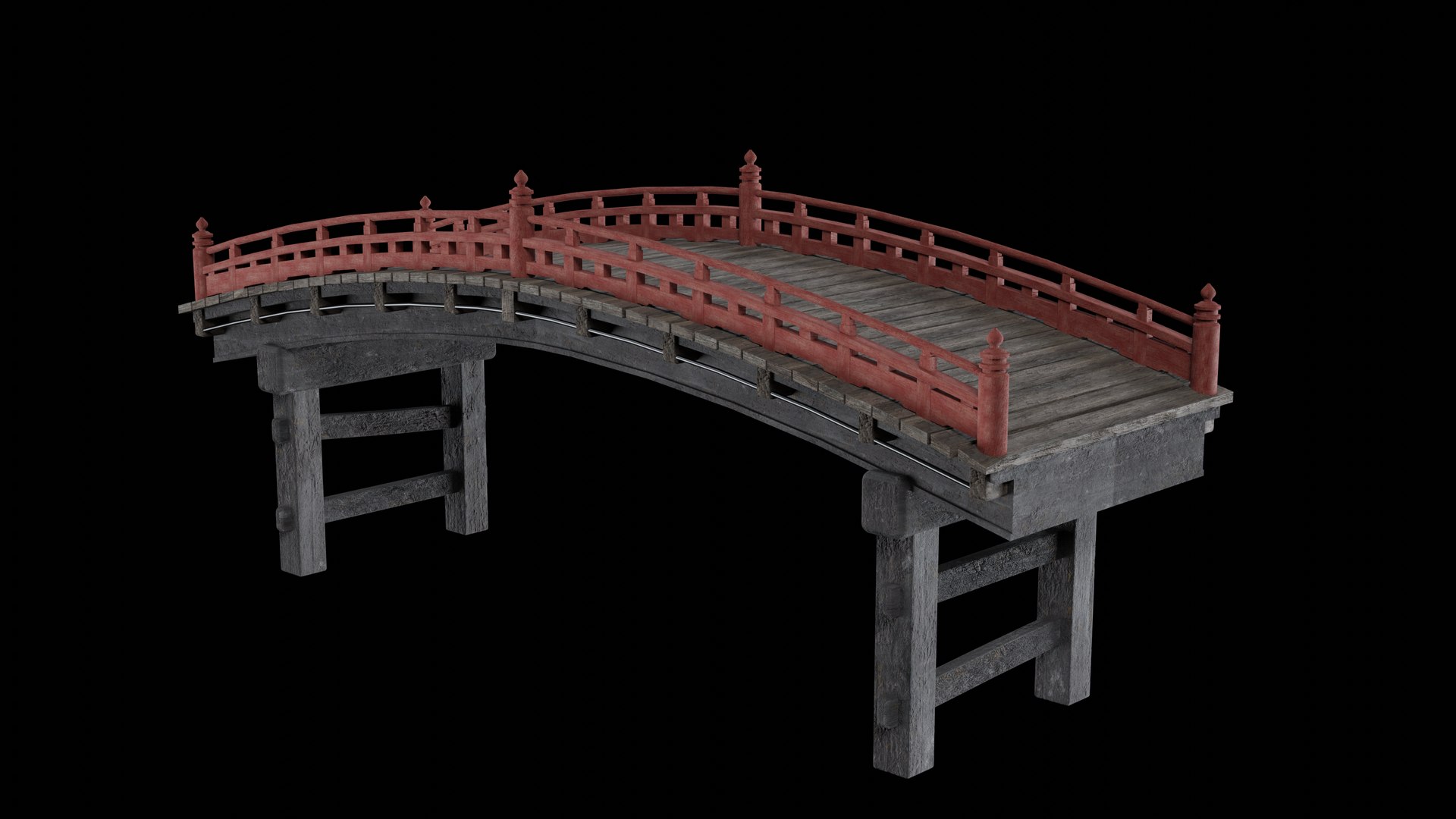 JAPAN JAPANESE ASIAN ORIENTAL TEMPLE CITY BRIDGE COLLECTION 3D model ...