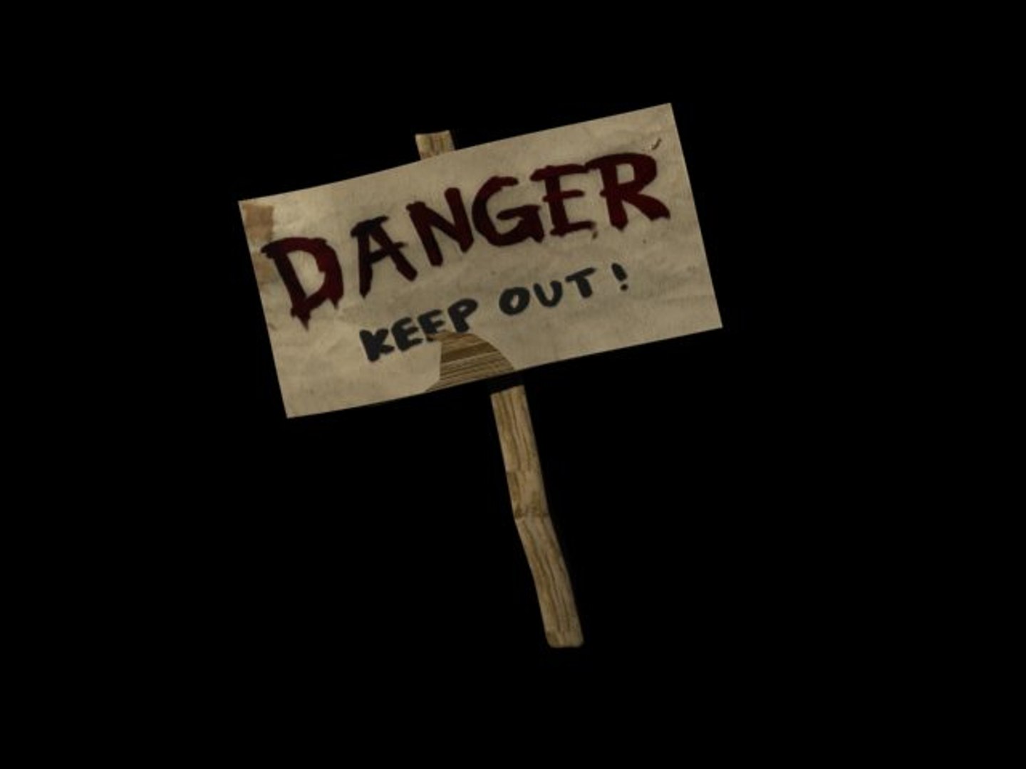 Danger Sign 3d Model