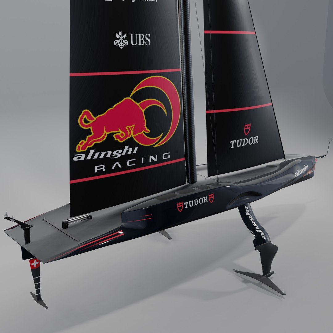 AC75 Alinghi Tudor Racing America Cup Race Yacht 3D Model Hydrofoil 3D ...
