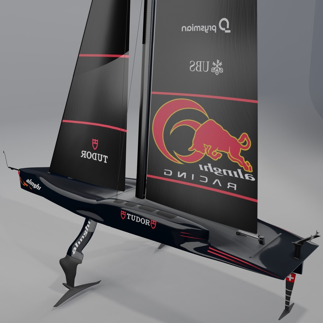 AC75 Alinghi Tudor Racing America Cup Race Yacht 3D Model Hydrofoil 3D ...