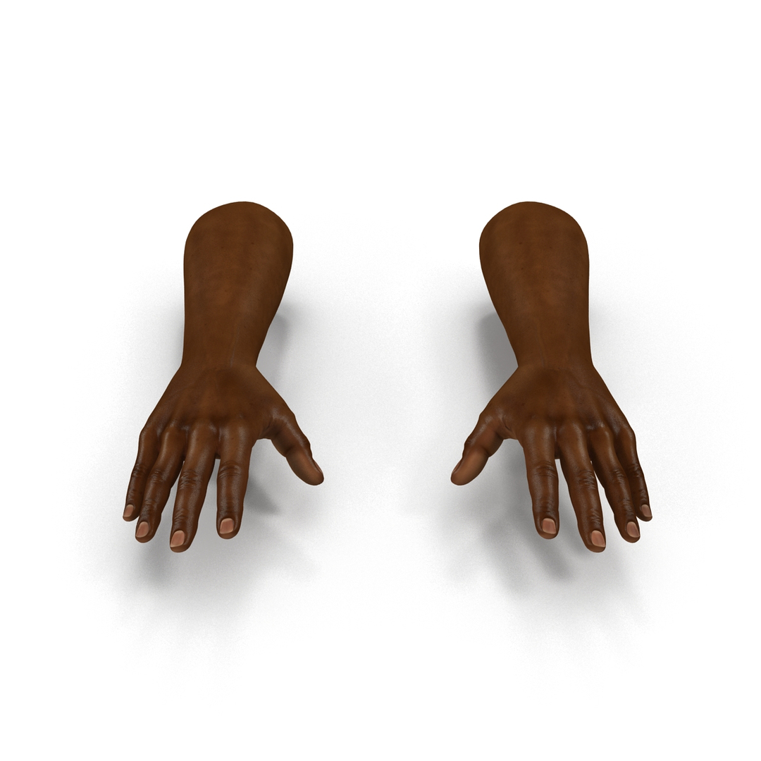 African Man Hands Rigged C4d