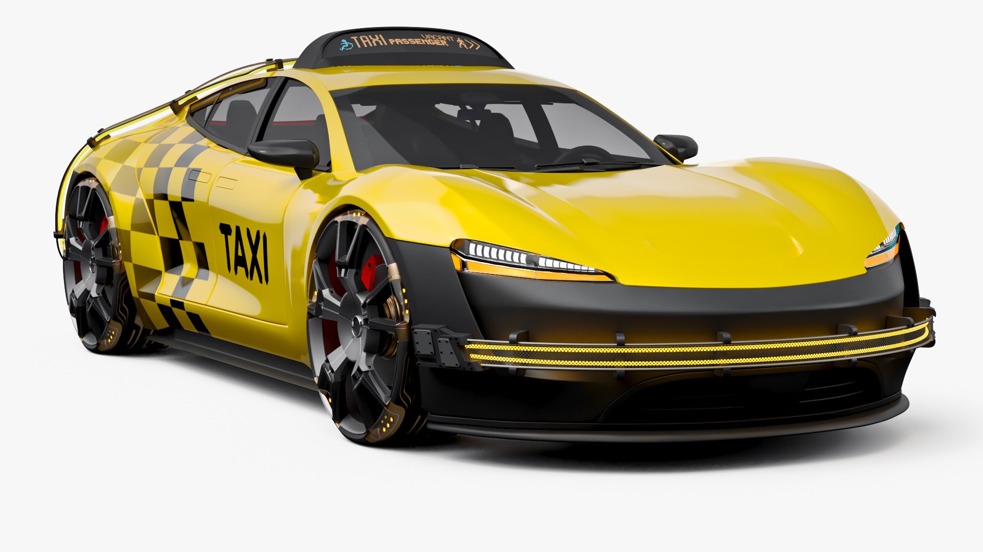 3D Car Futuristic Taxi - TurboSquid 2084695