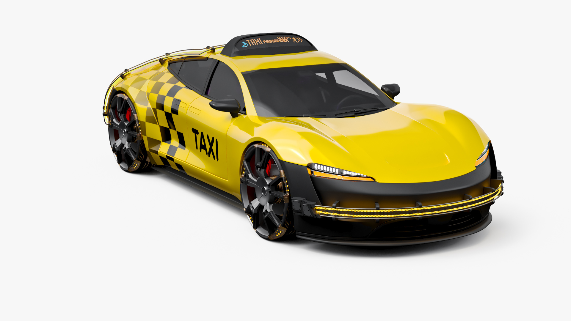 3D Car Futuristic Taxi - TurboSquid 2084695