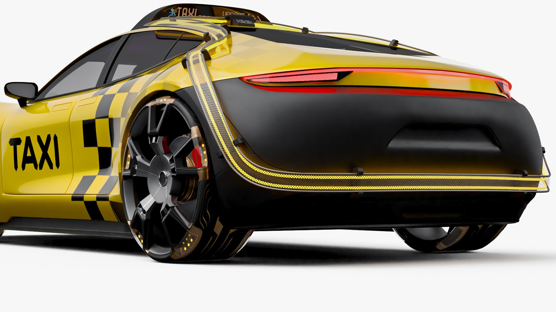 3D Car Futuristic Taxi - TurboSquid 2084695