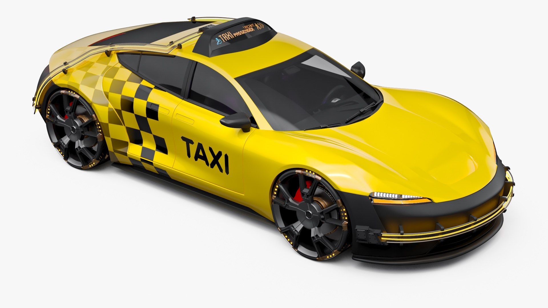 3D Car Futuristic Taxi - TurboSquid 2084695