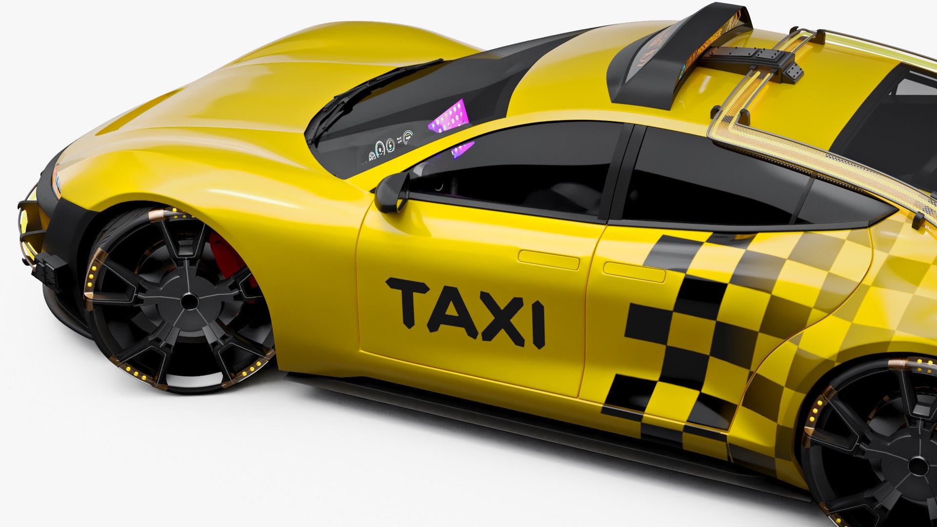 3D Car Futuristic Taxi - TurboSquid 2084695