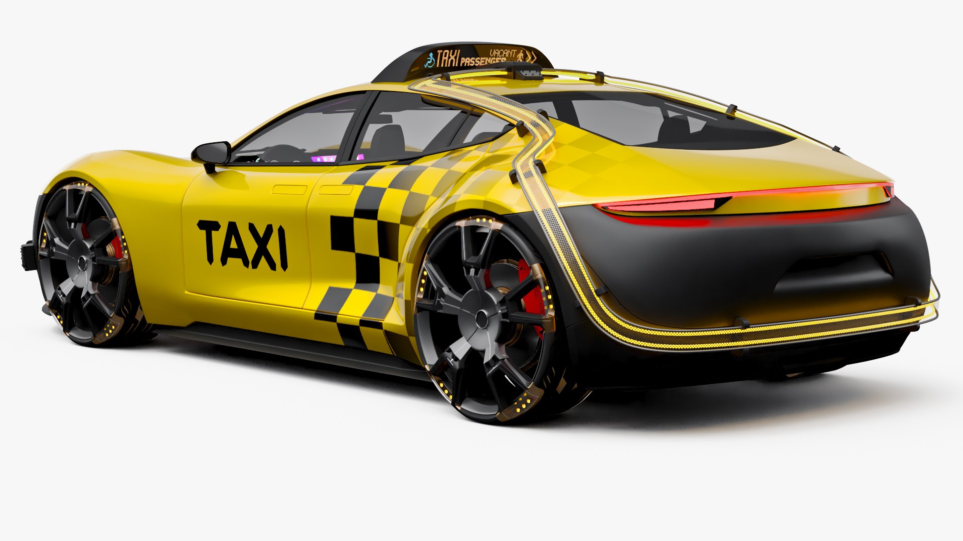3D Car Futuristic Taxi - TurboSquid 2084695