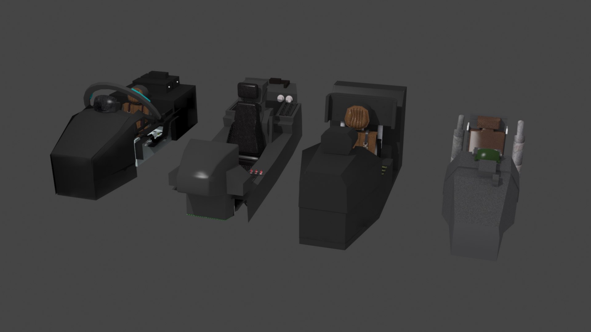 Generic Fighter Jet Cockpit Collection 3D Model - TurboSquid 1957503