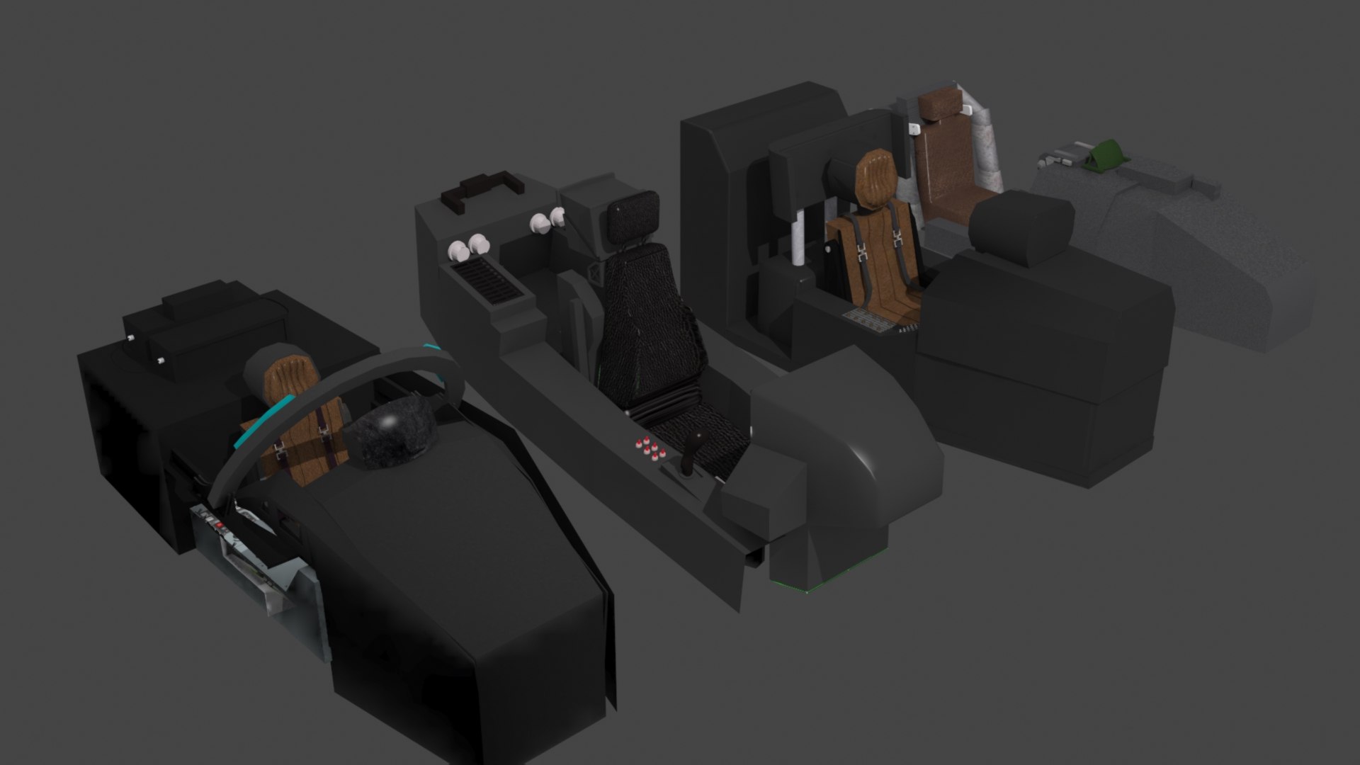 Generic Fighter Jet Cockpit Collection 3D Model - TurboSquid 1957503