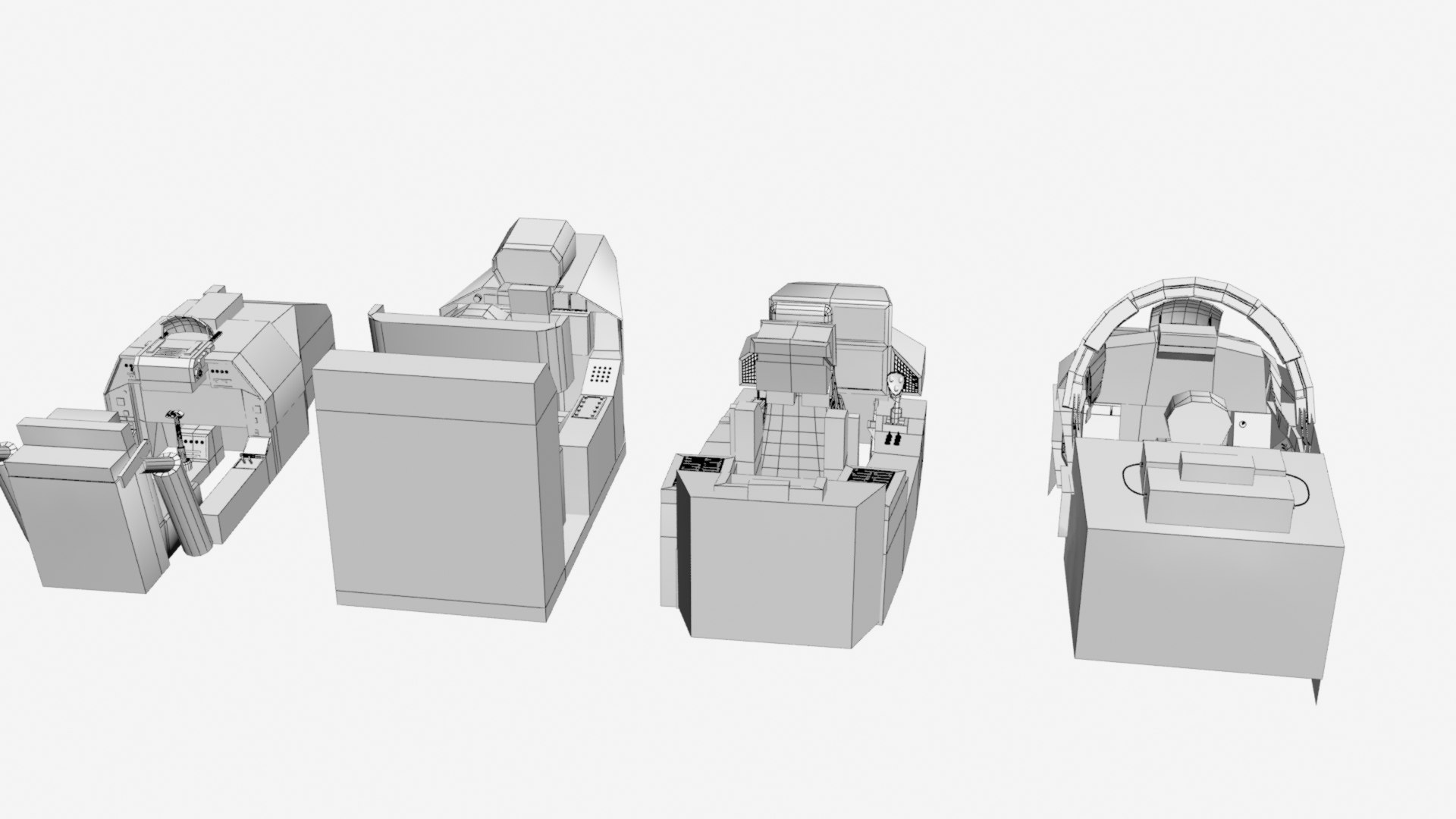 Generic Fighter Jet Cockpit Collection 3d Model Turbosquid 1957503