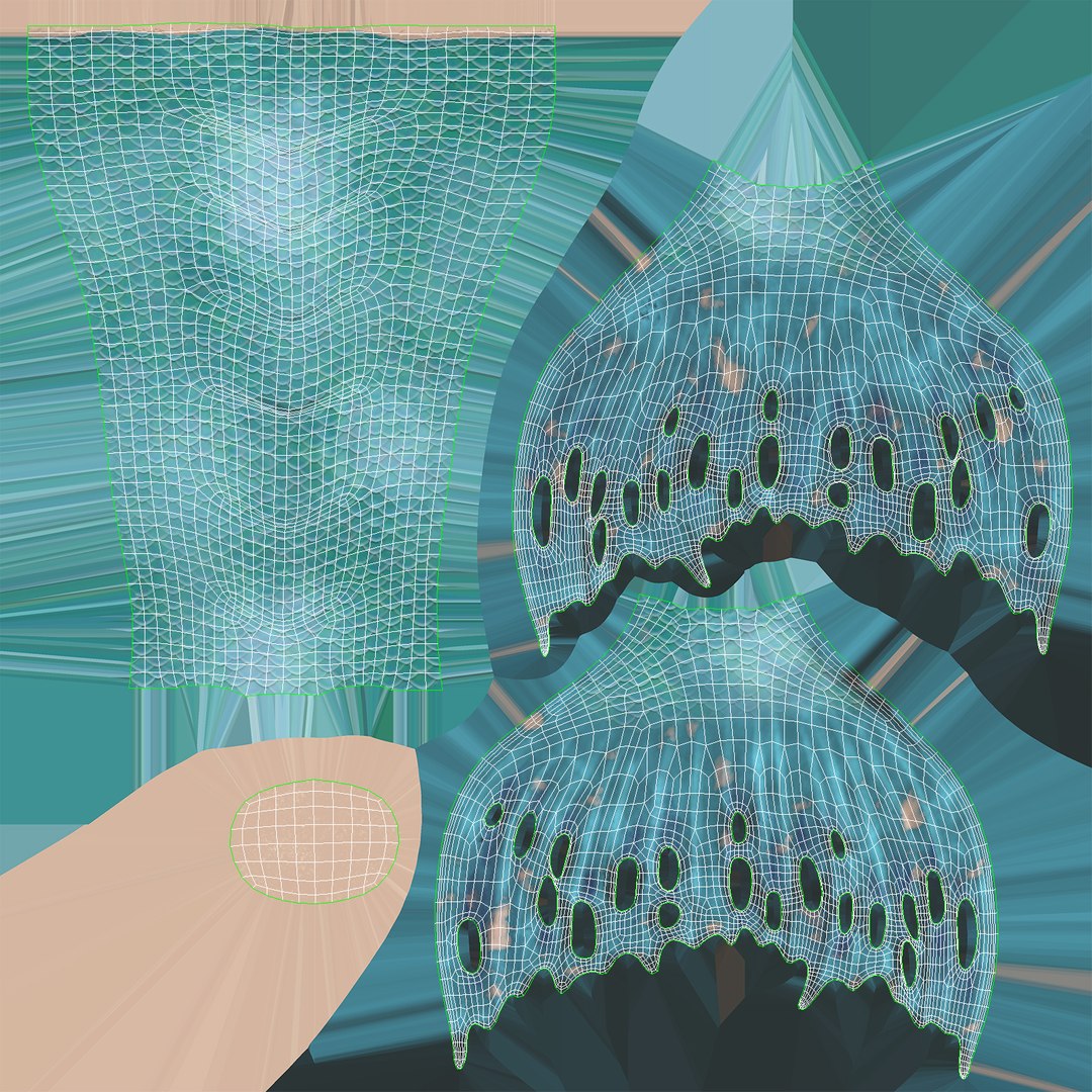 Mermaid tail 02 swimming 3D model - TurboSquid 1239616