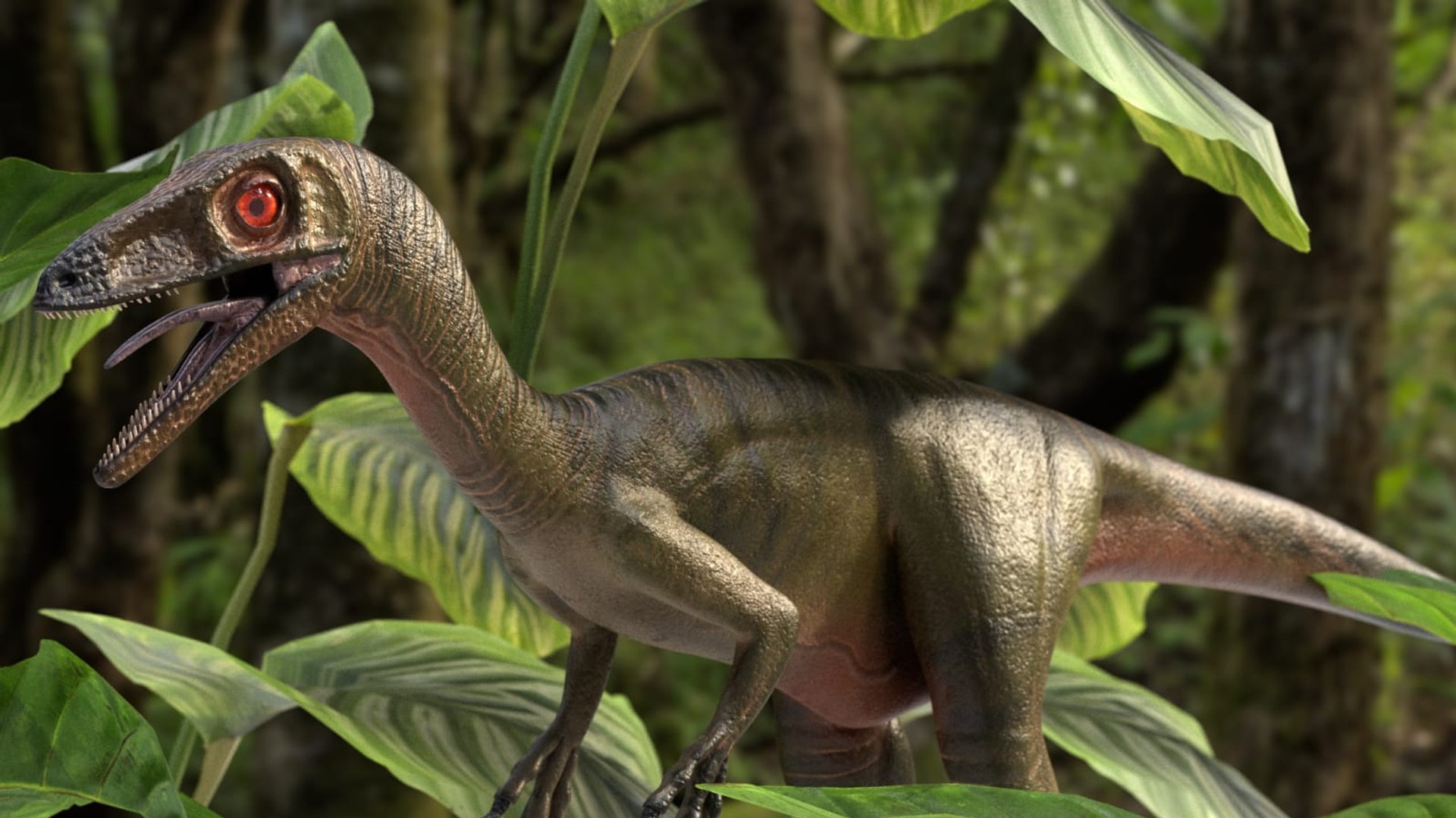 3D Compsognathus animated dinosaur for cgi model - TurboSquid 2155336