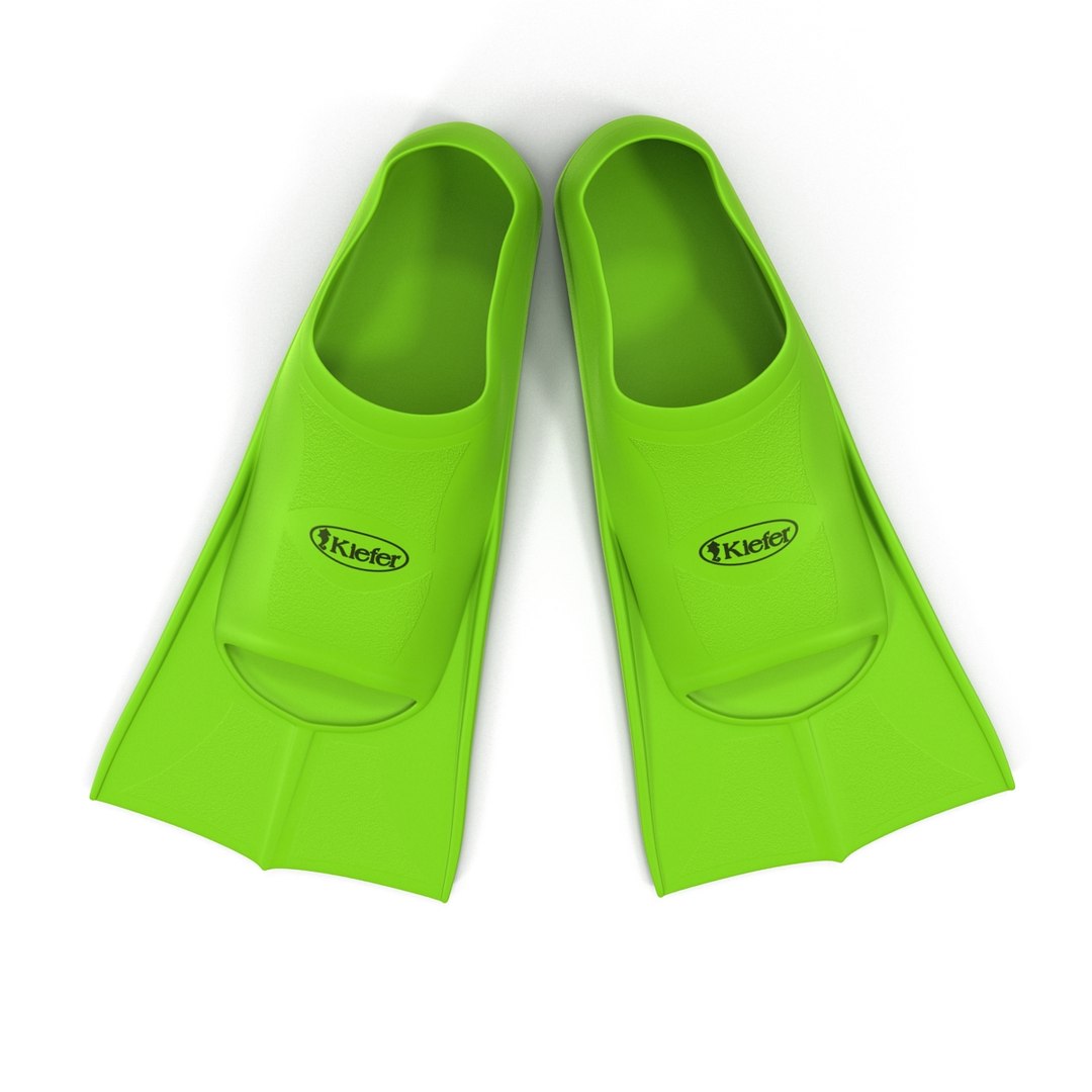 Swim Fins Green 3d Model