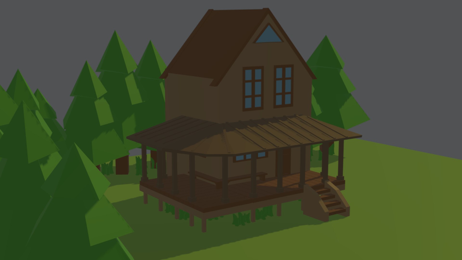 Low-poly Wooden House 3D Model - TurboSquid 1826220
