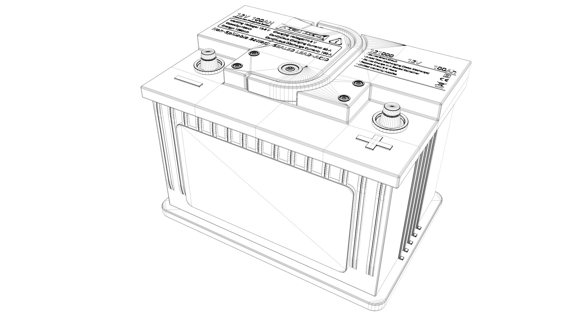Car Battery Lead Acid Batteries 3D Model Octane Render 3D Model ...
