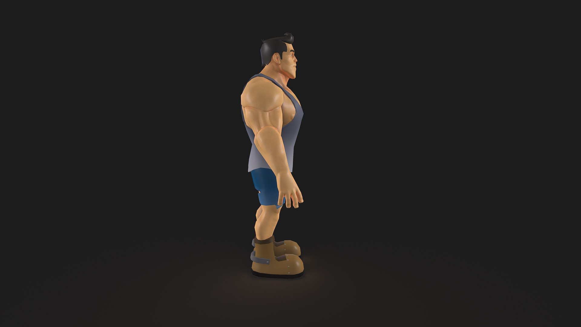 3D Stylized Muscular Man - TurboSquid 2003166