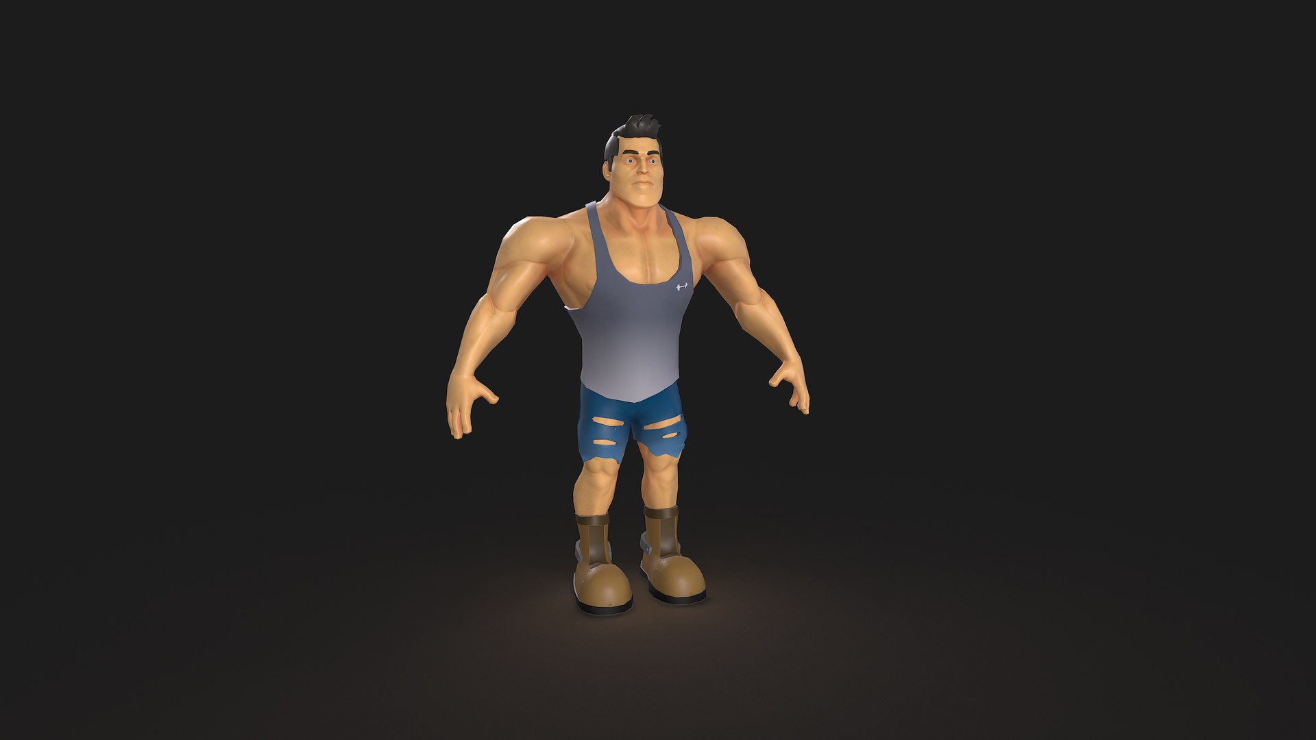 3D Stylized Muscular Man - TurboSquid 2003166
