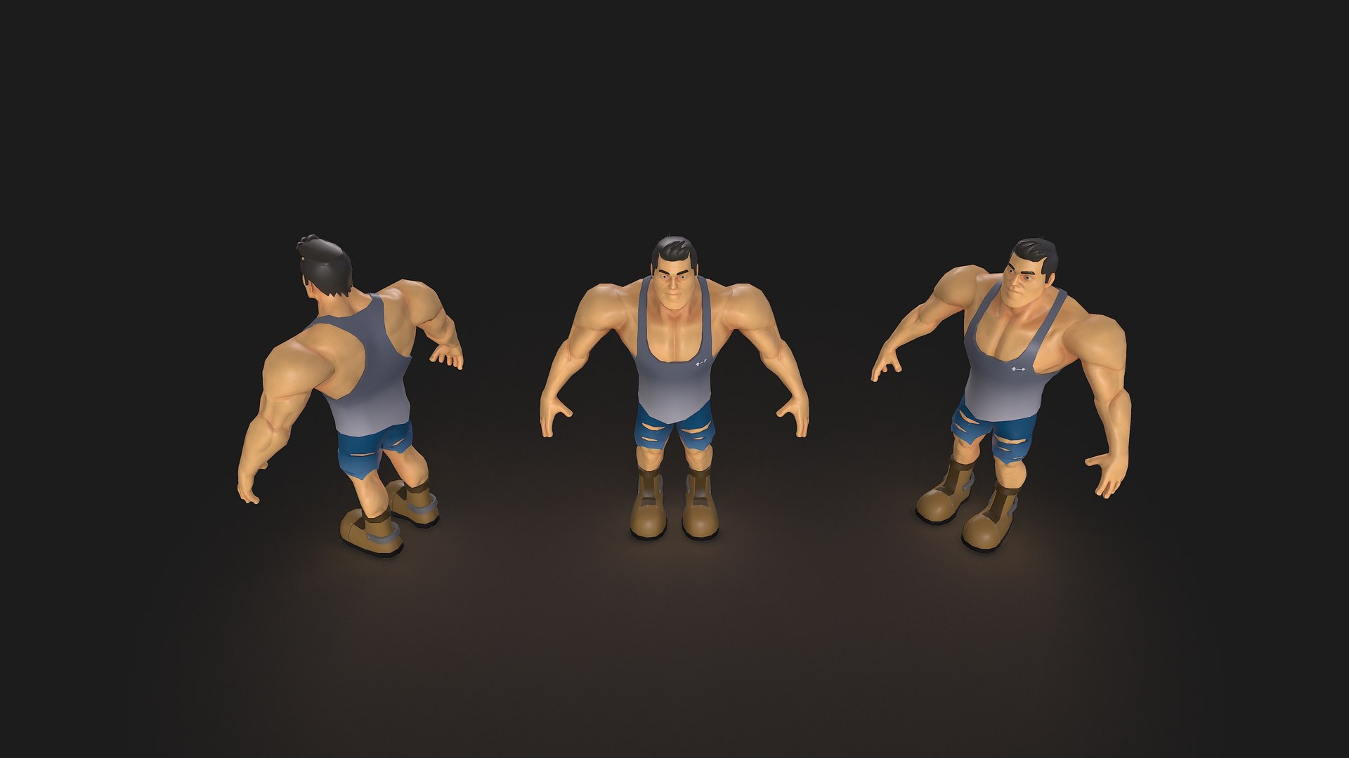3D Stylized Muscular Man - TurboSquid 2003166