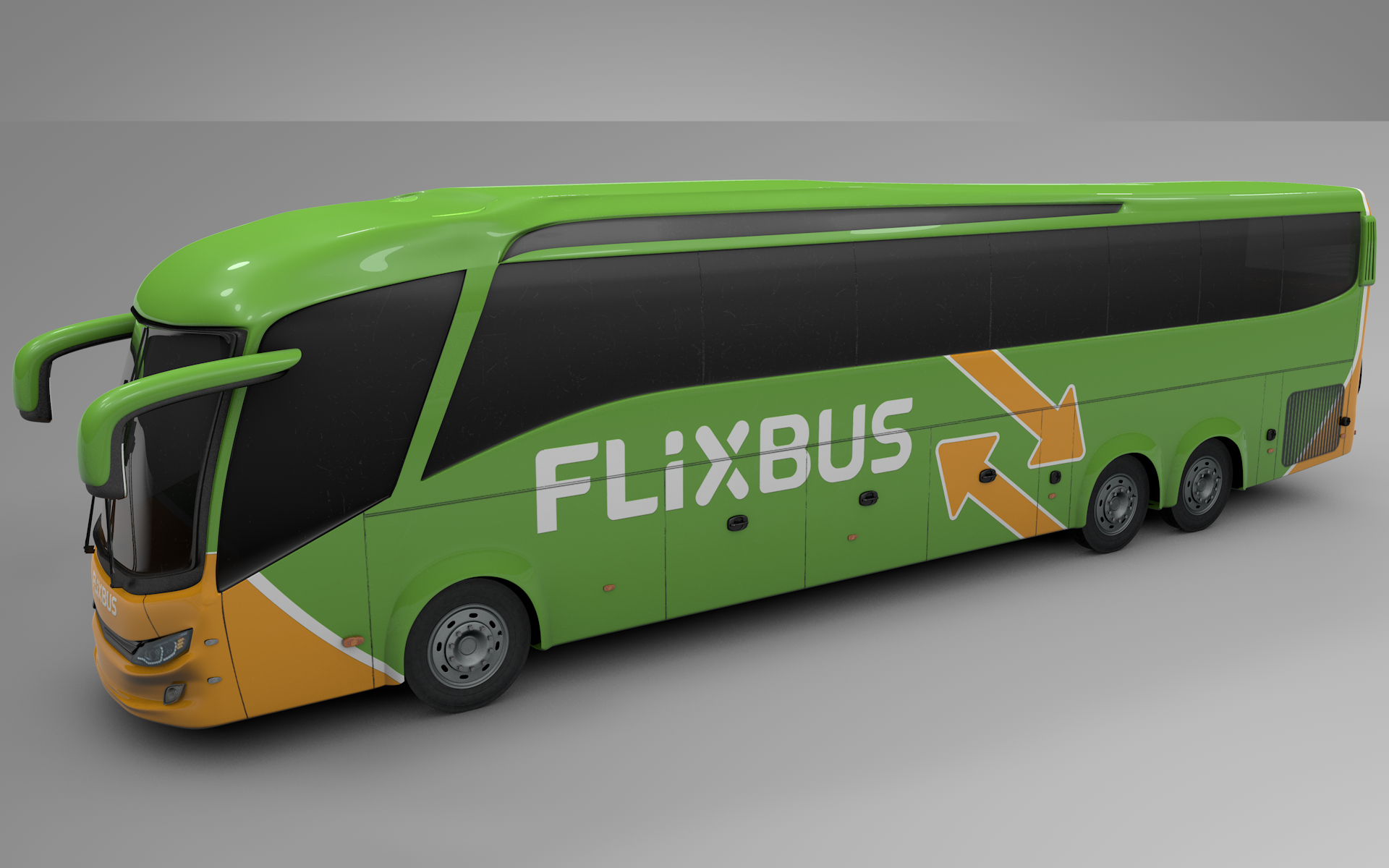 Shuttle bus flixbus model - TurboSquid 1685018