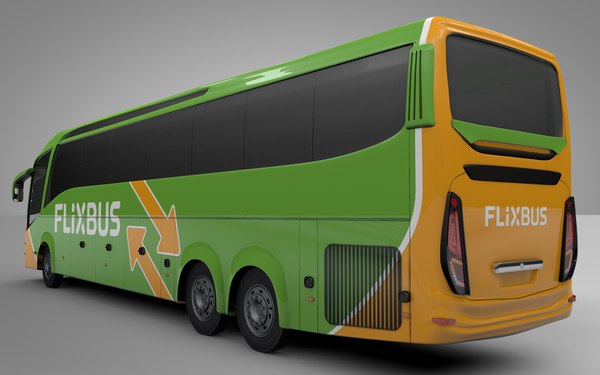 Shuttle bus flixbus model - TurboSquid 1685018