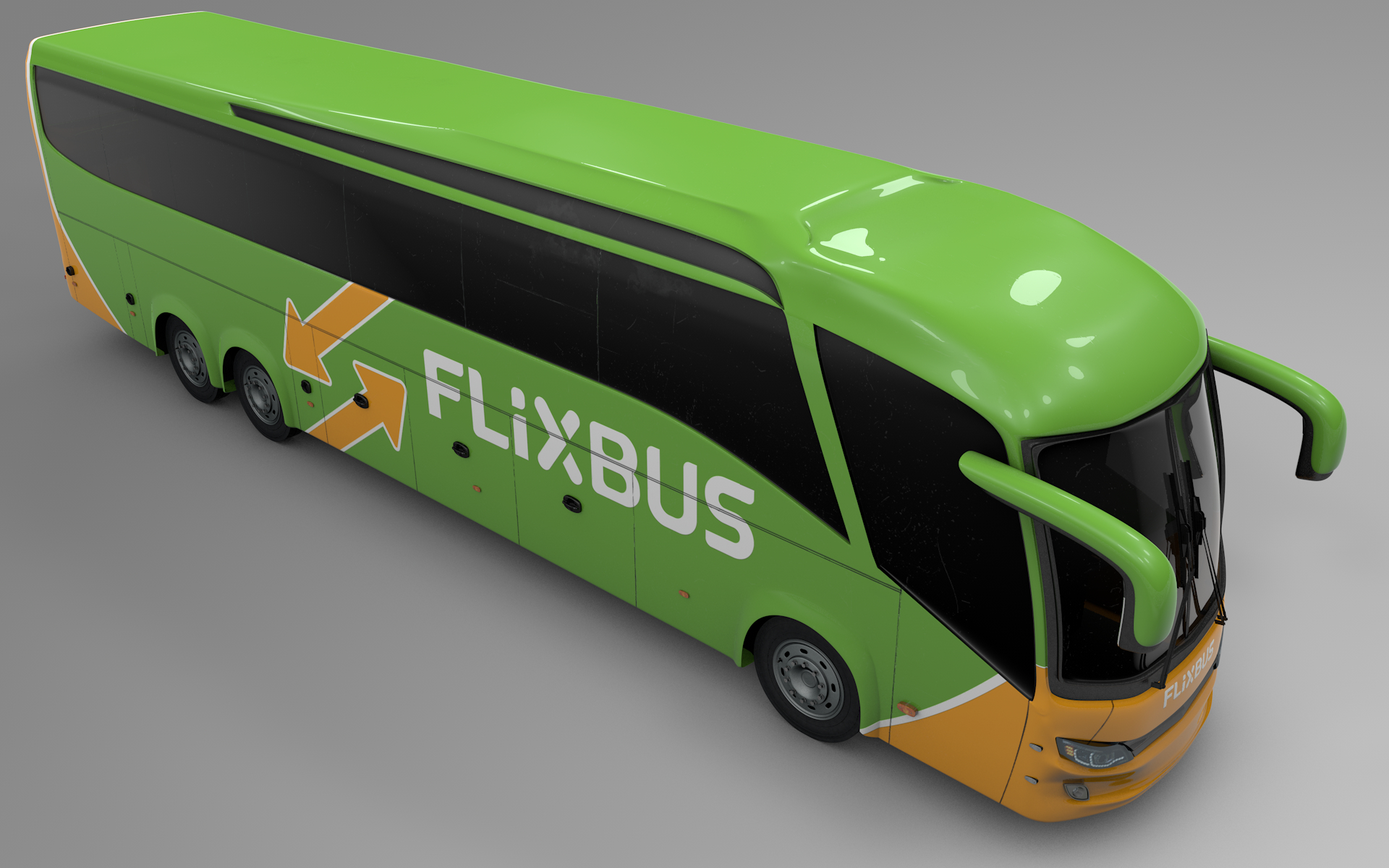 Shuttle bus flixbus model - TurboSquid 1685018