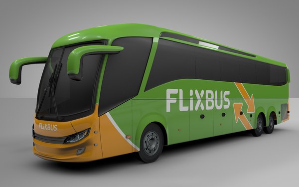 Shuttle bus flixbus model - TurboSquid 1685018