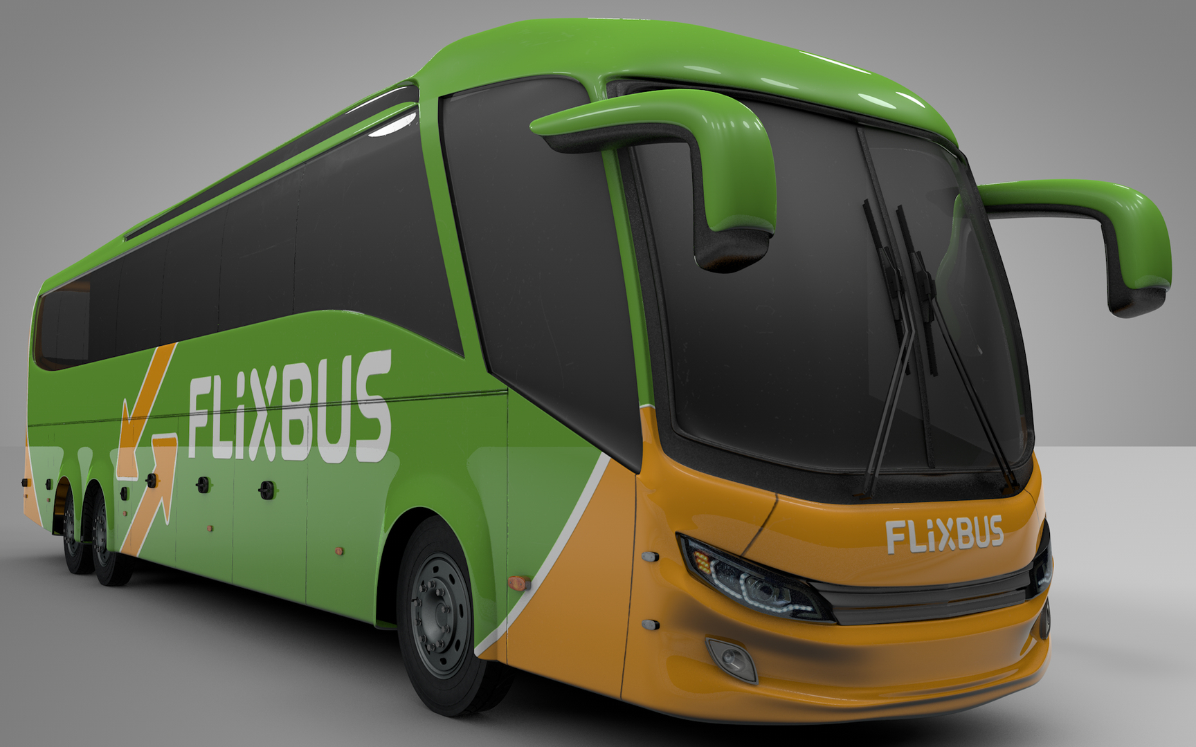 Shuttle bus flixbus model - TurboSquid 1685018