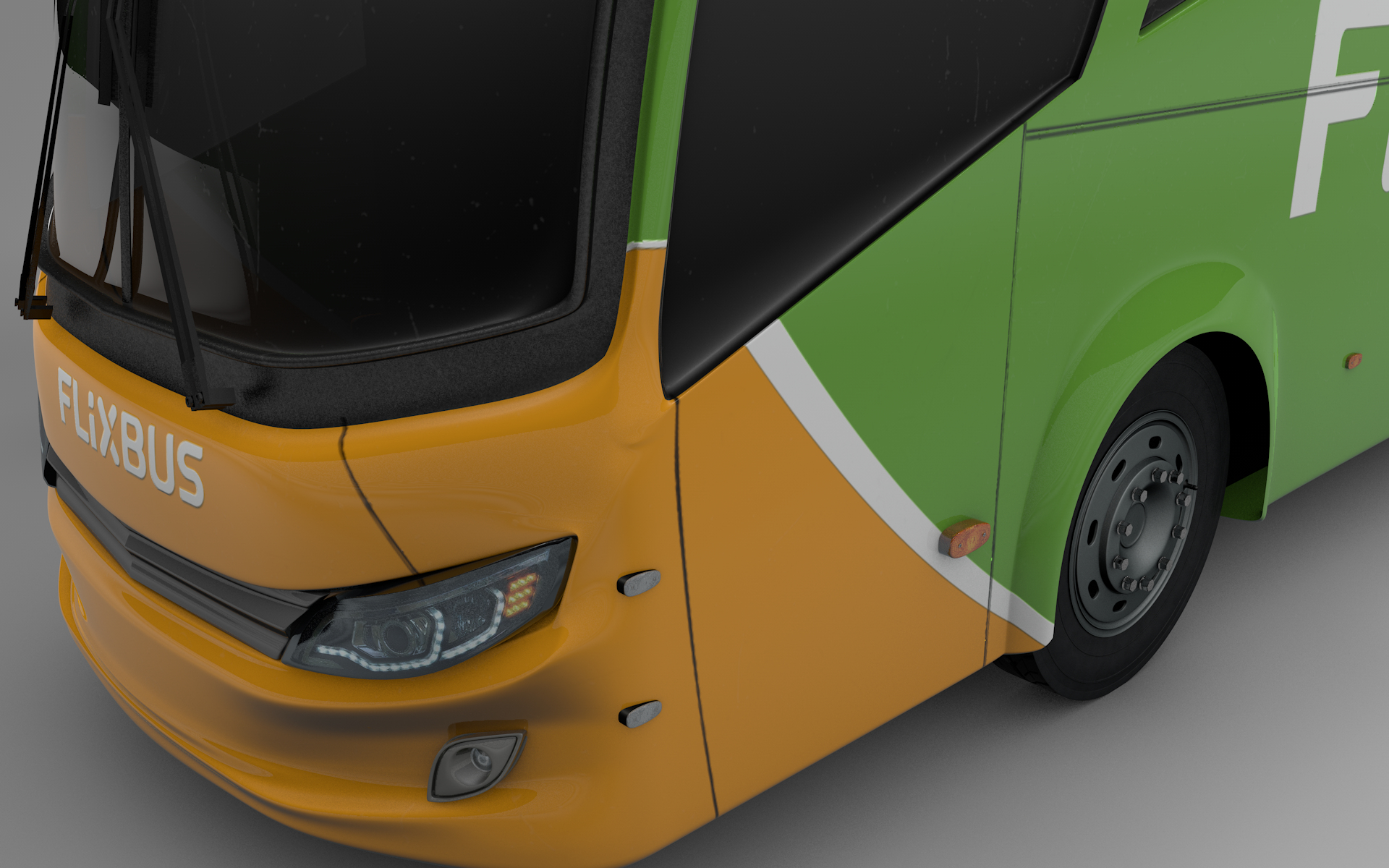 Shuttle bus flixbus model - TurboSquid 1685018