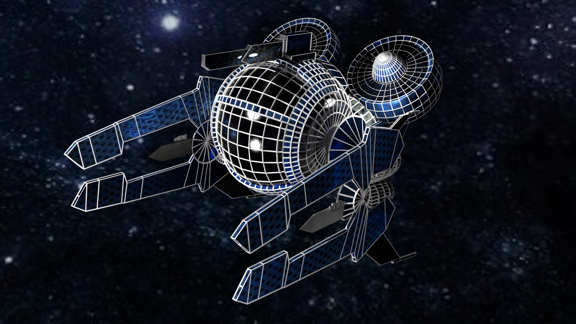 3d Spaceship Ship Space