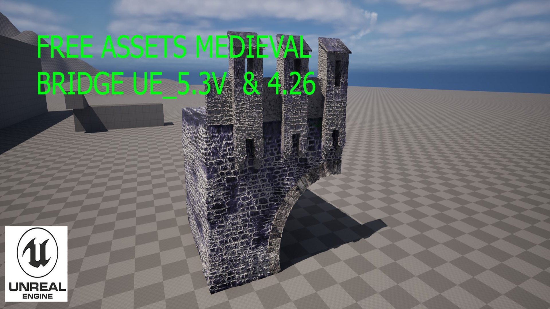 Free 3D UE5 assets Medieval stone bridge small model - TurboSquid 2170590