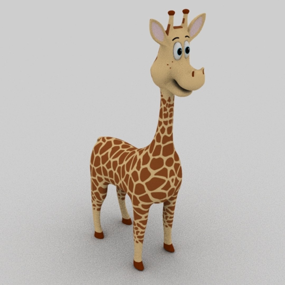 3D giraffe cartoon - TurboSquid 1323826