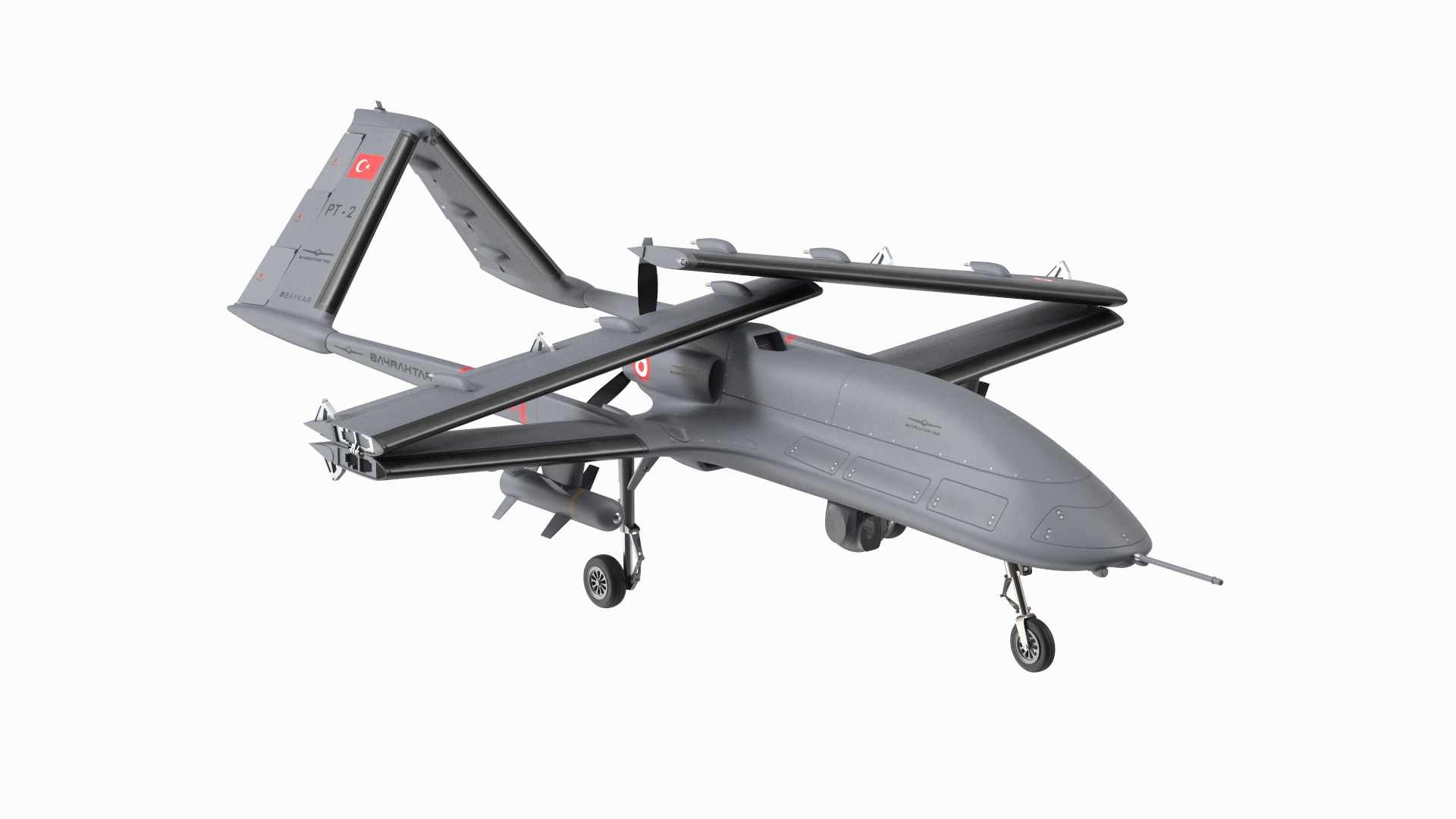 Bayraktar TB3 Drone With Wings Folded 3D - TurboSquid 2274225