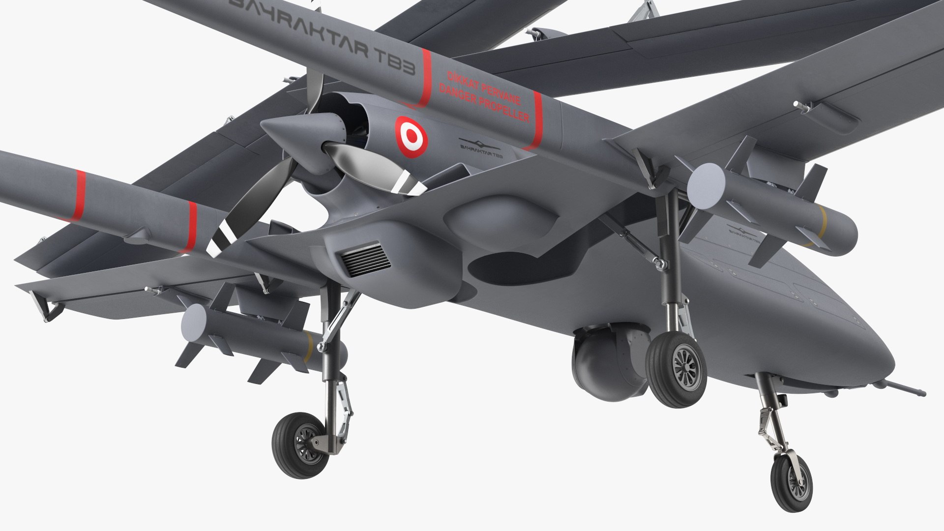 Bayraktar TB3 Drone With Wings Folded 3D - TurboSquid 2274225