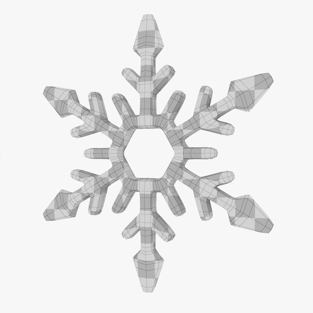 Snowflake snow flake 3D model - TurboSquid 1348477