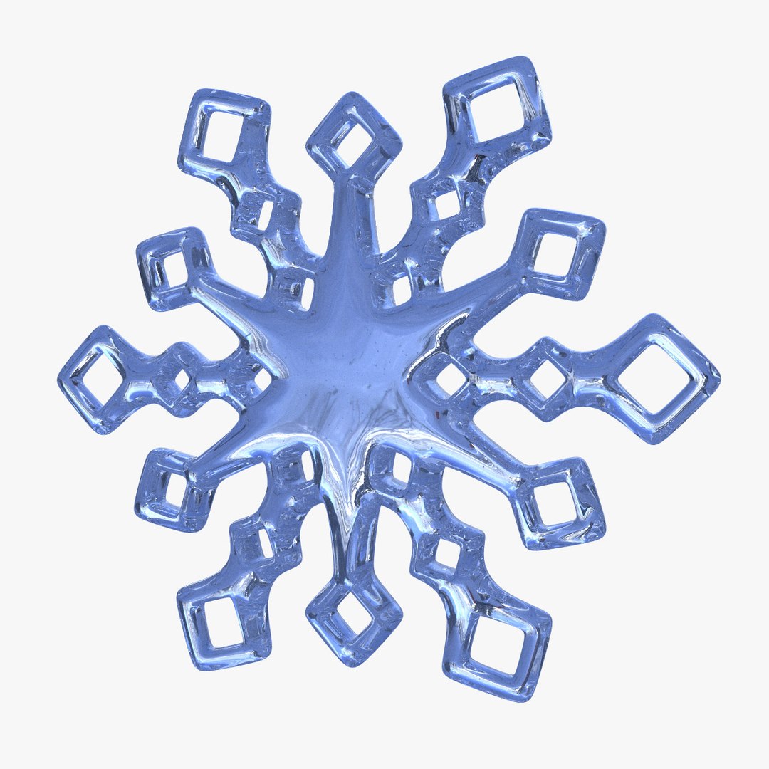 Snowflake snow flake 3D model - TurboSquid 1348477