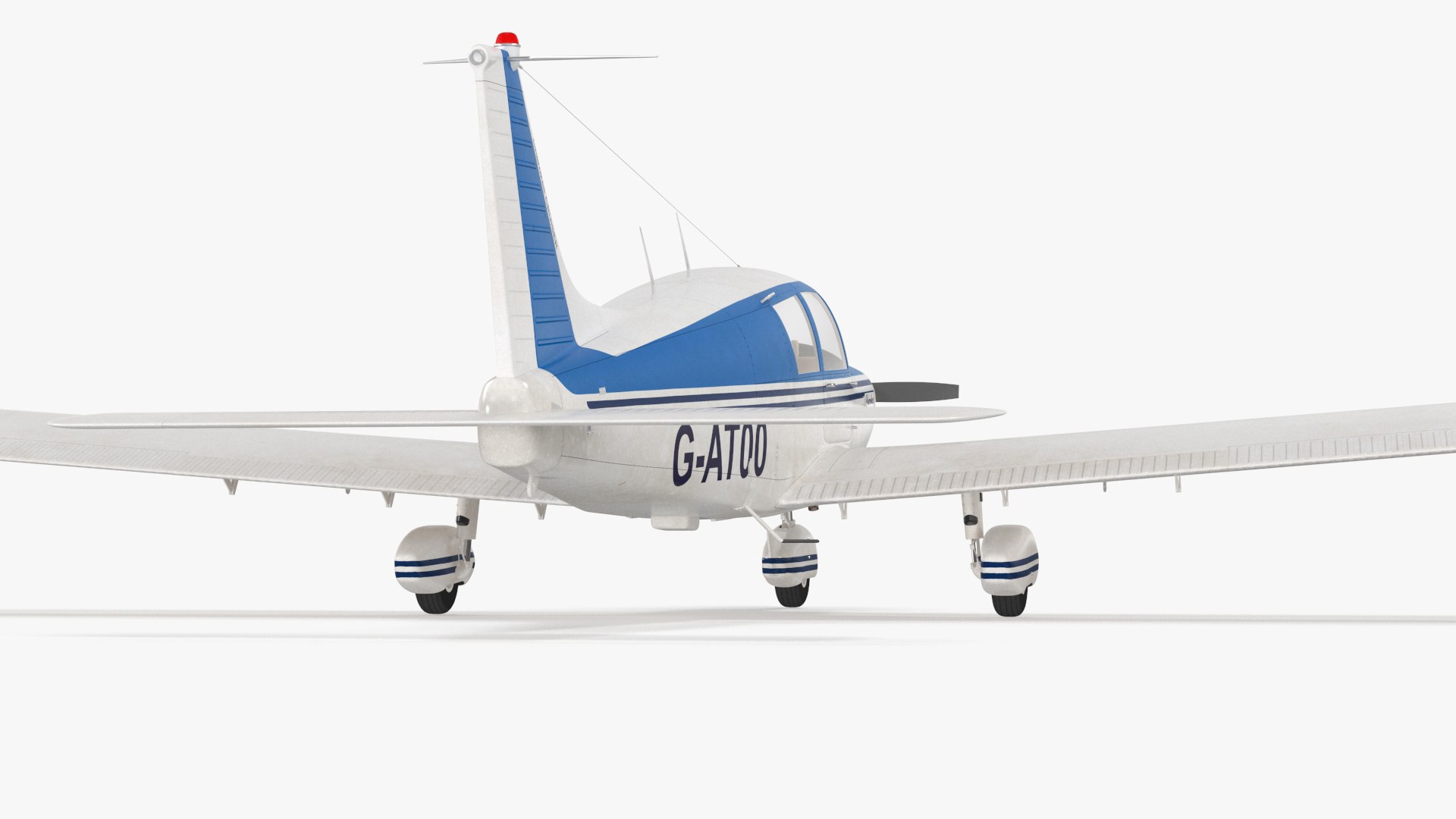 Piper PA-28 Cherokee Single Engine Airplane Rigged 3D Model ...