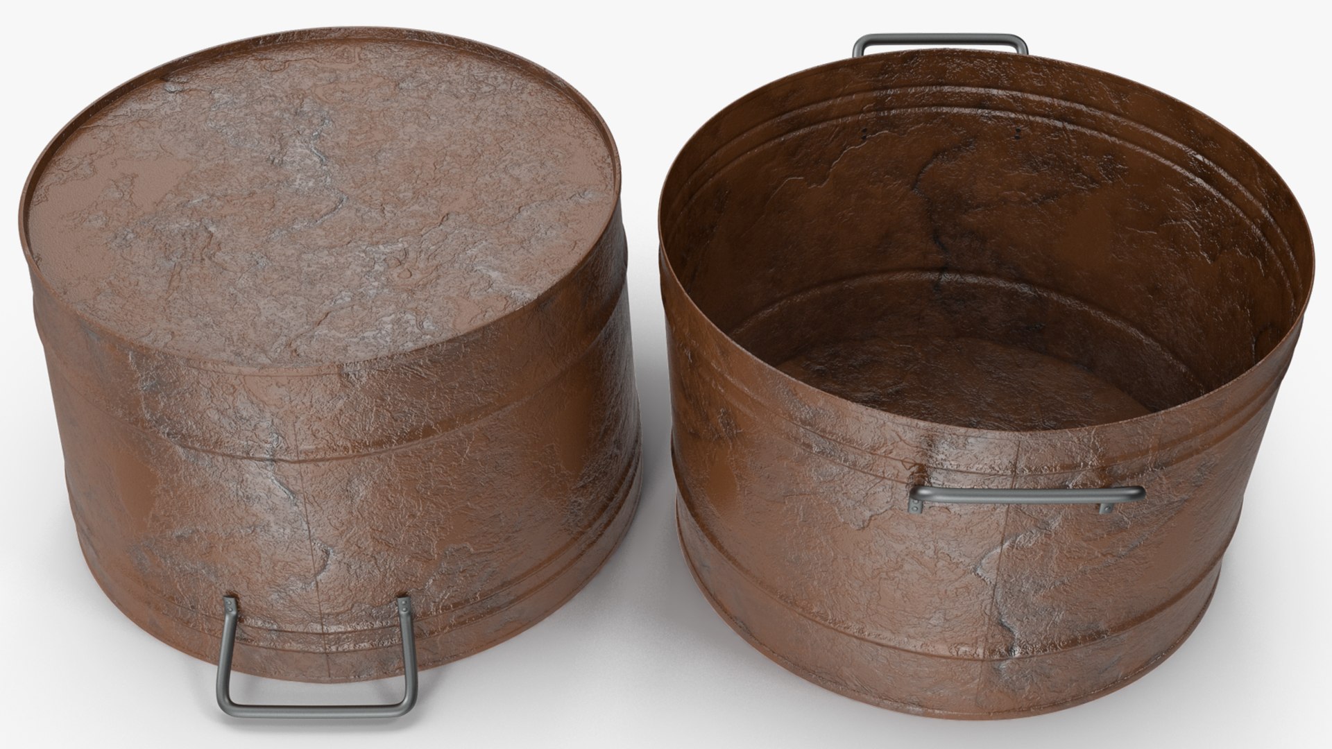 Steel Round Tub Rusty 3D model - TurboSquid 1778830
