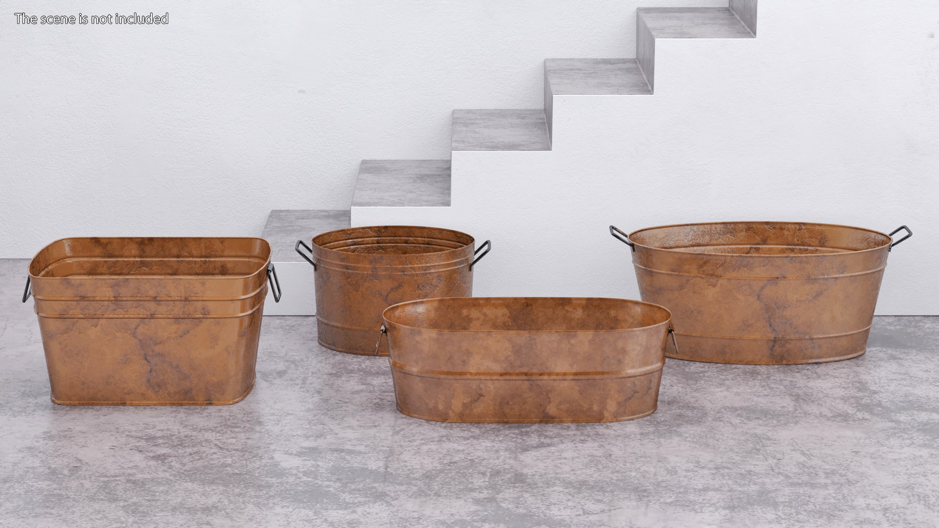 Steel Round Tub Rusty 3D model - TurboSquid 1778830