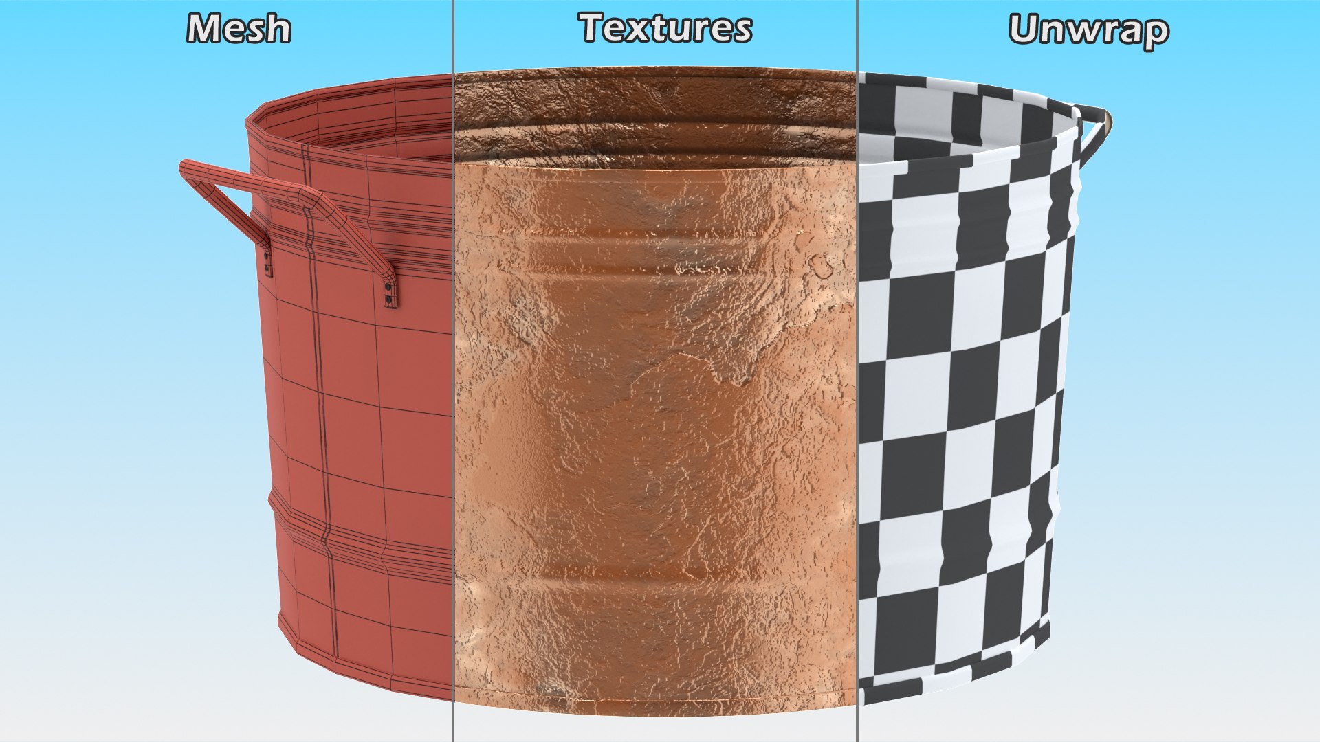 Steel Round Tub Rusty 3D model - TurboSquid 1778830