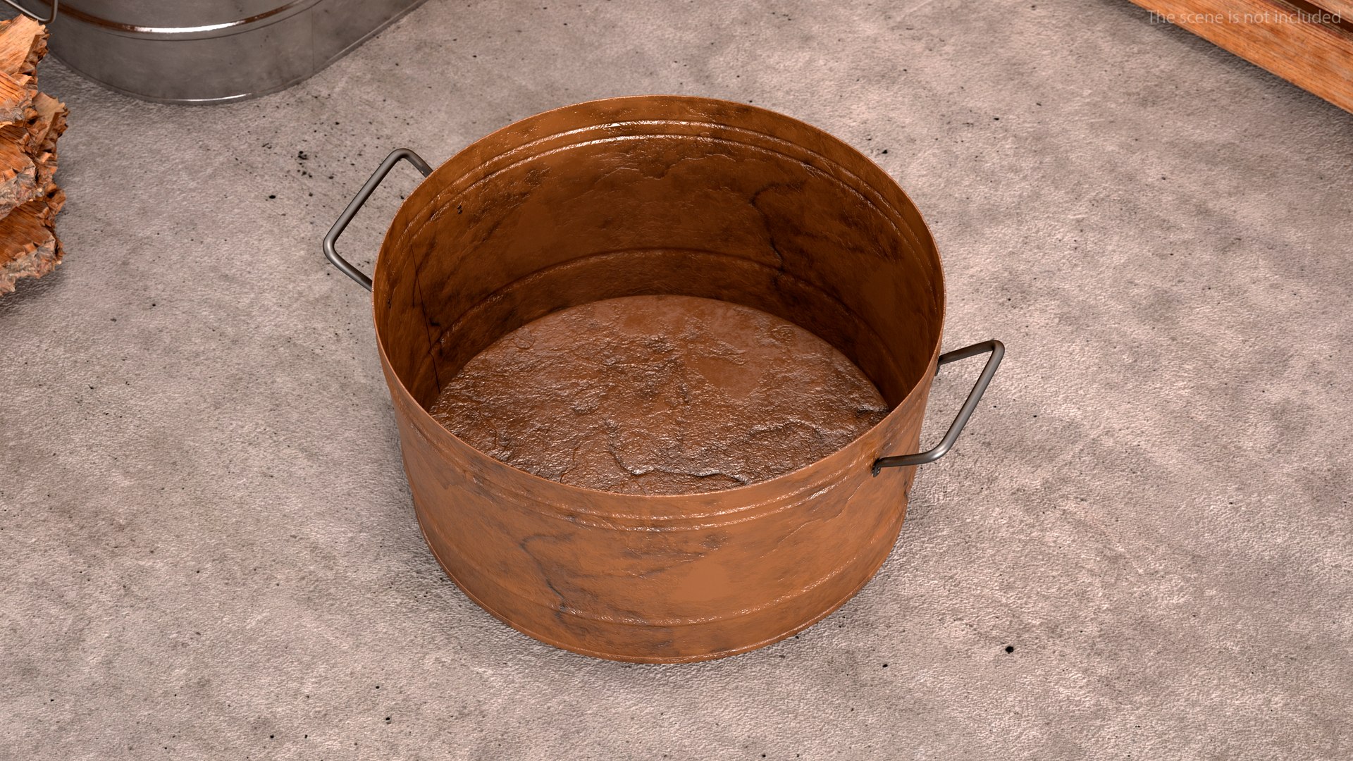 Steel Round Tub Rusty 3D model - TurboSquid 1778830