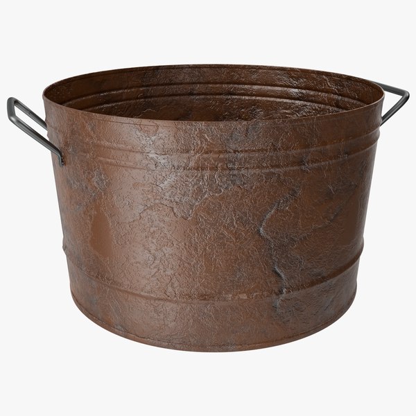 Steel Round Tub Rusty 3D model - TurboSquid 1778830