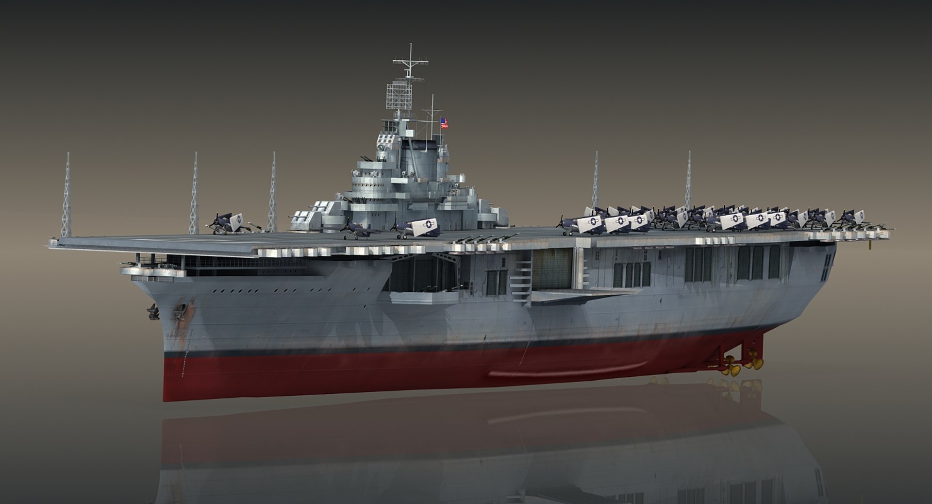 Uss Hornet Cv-12 Cv 3D Model - TurboSquid 1412980